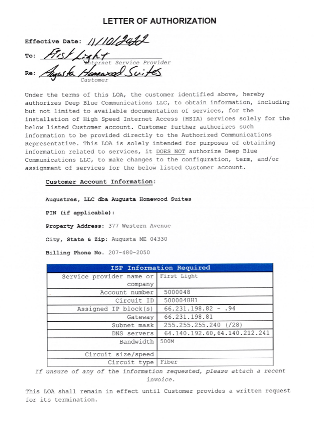 AUGWE+-ISP-LOA – Deep Blue WiFi